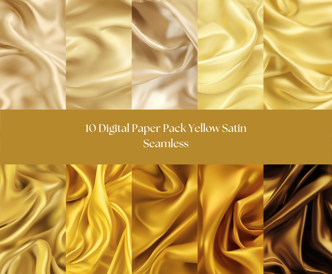 10 Seamless Digital Paper Pack Yellow Satin - Etsy