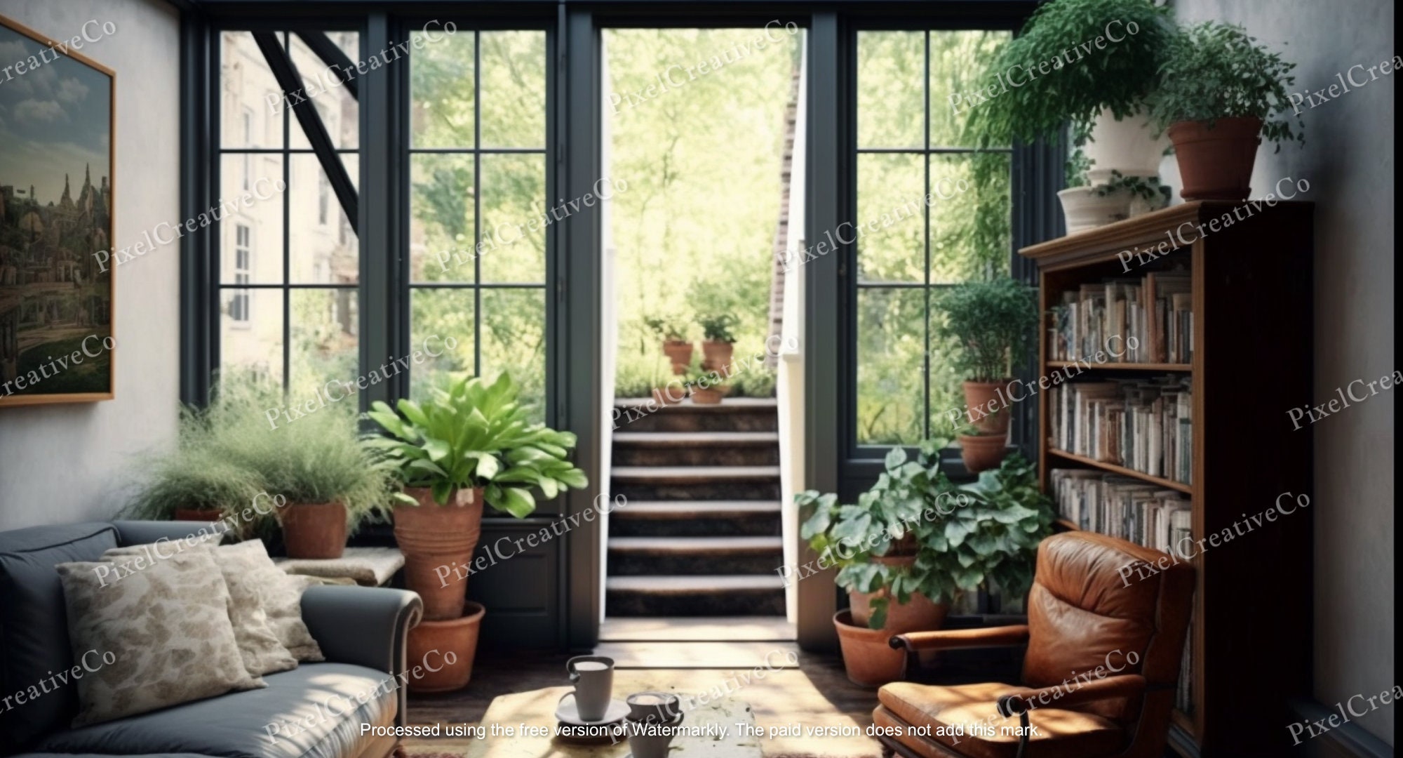 4 Virtual Backgrounds Digital Backdrops London Sitting Room, Zoom ...