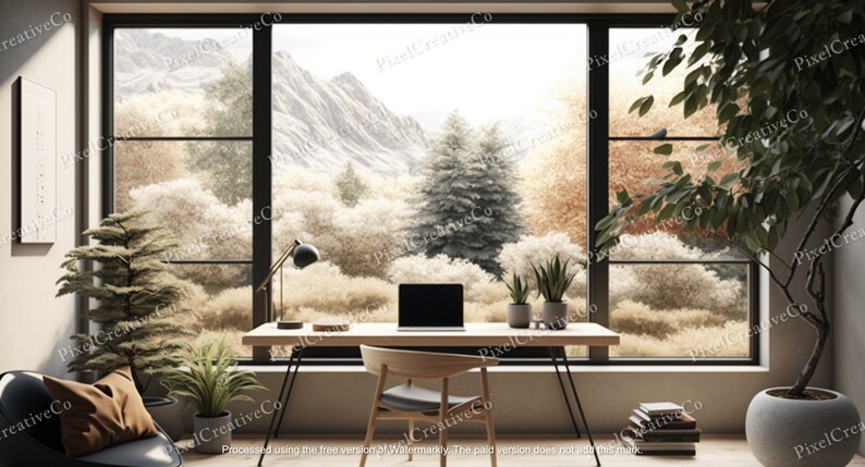 4 Virtual Backgrounds Digital Backdrops Light Japandi, Zoom, Google ...