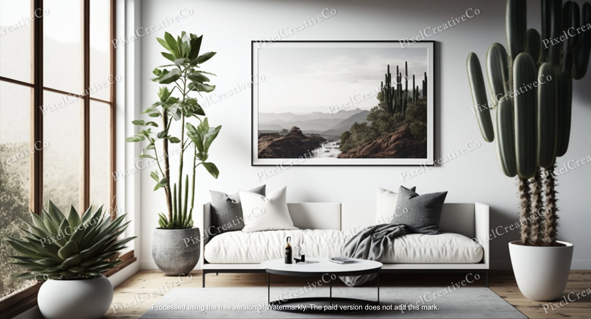 4 Mockups, Virtual Backgrounds Minimalist Sitting Room, Zoom, Google ...