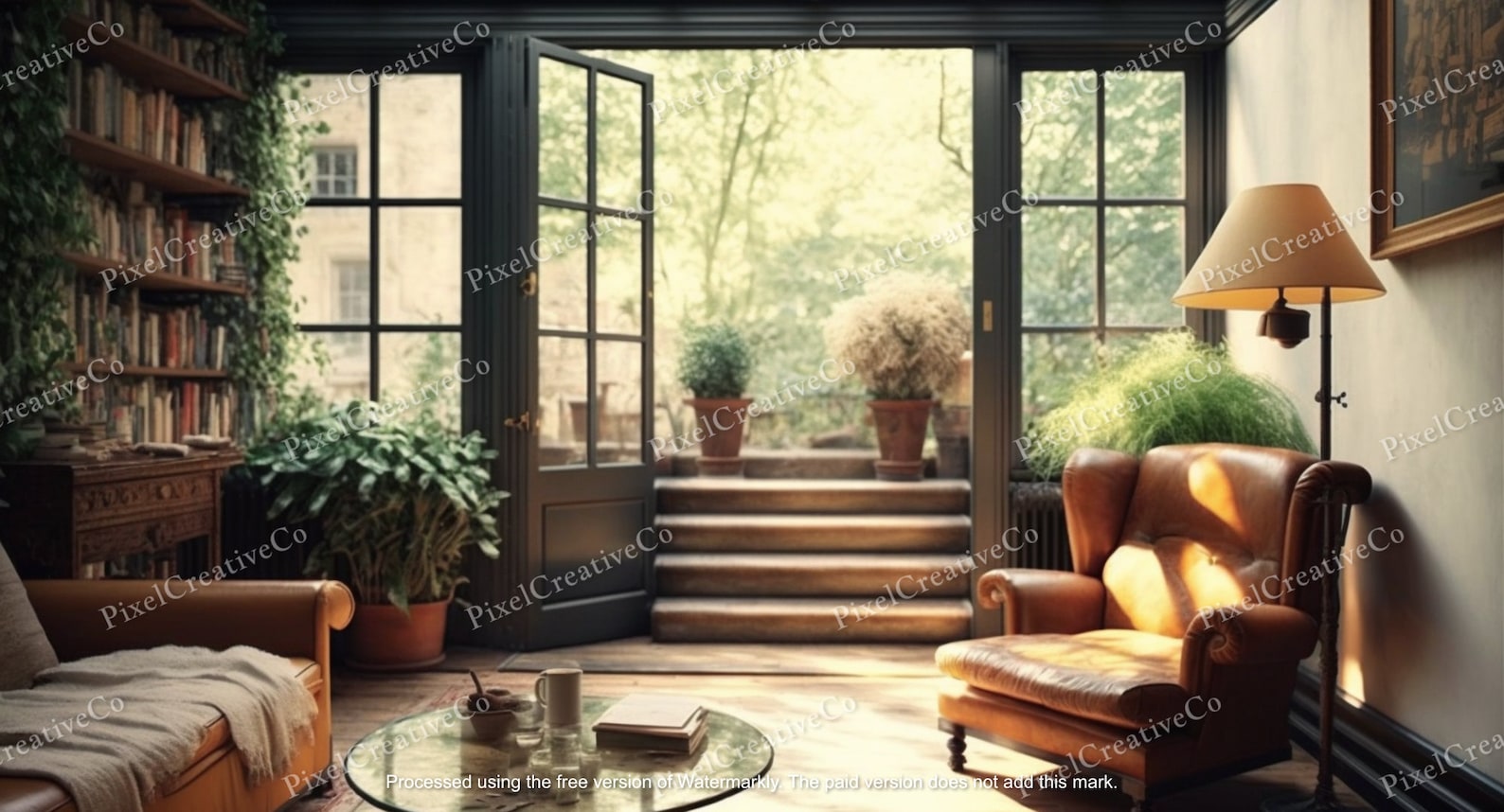 4 Virtual Backgrounds Digital Backdrops London Sitting Room, Zoom ...