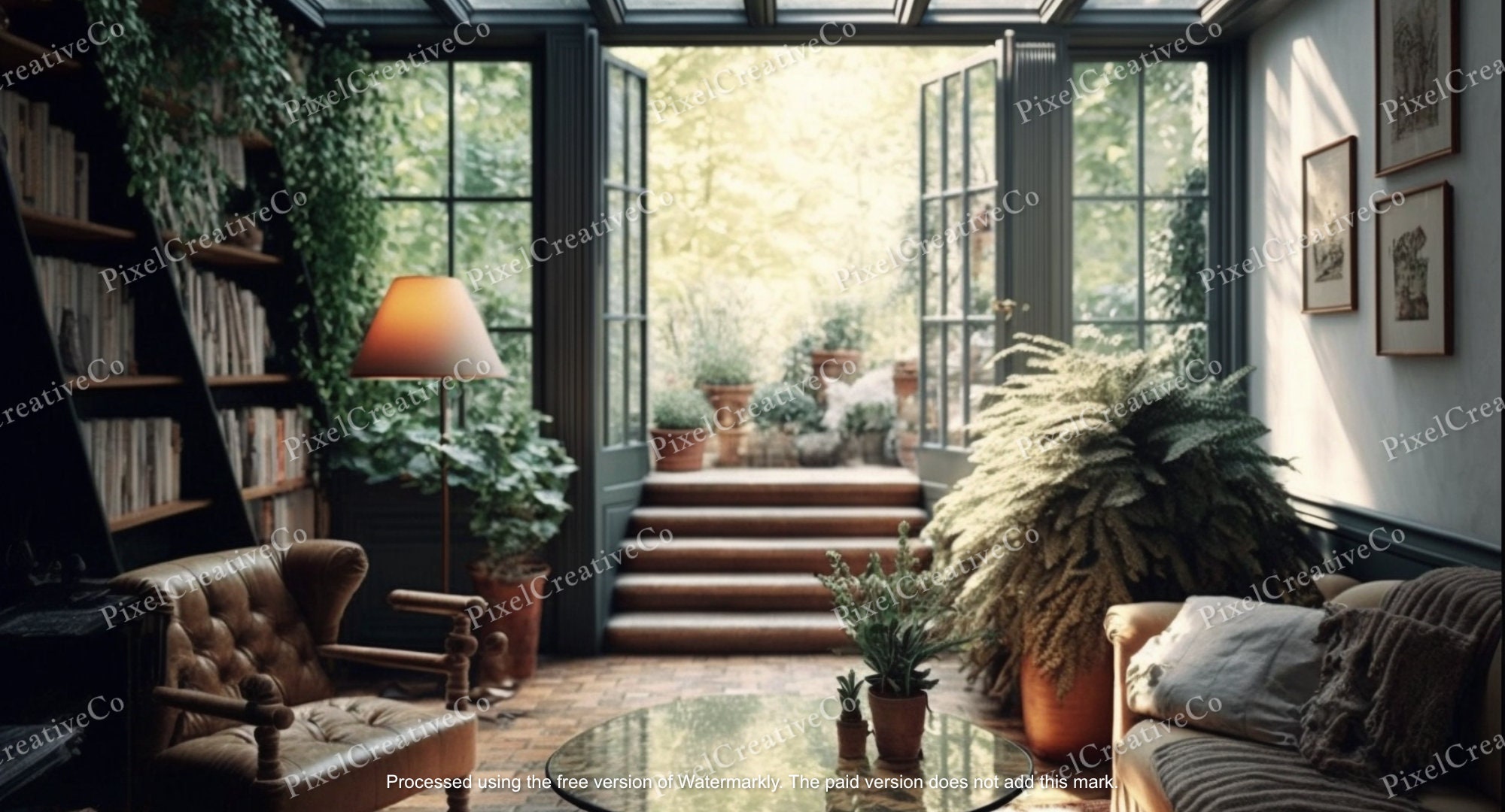 4 Virtual Backgrounds Digital Backdrops London Sitting Room, Zoom ...