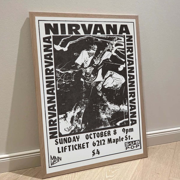 Nirvana Concert Poster - Etsy