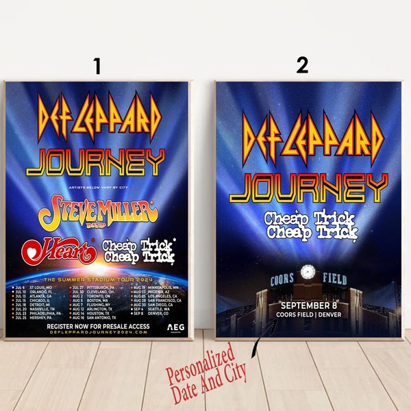 Journey and Def Leppard - Etsy