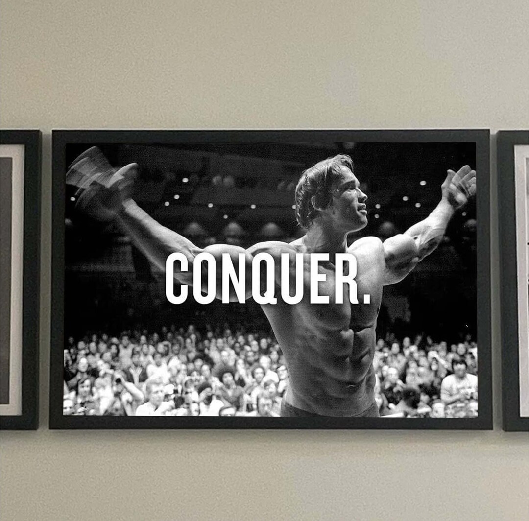 Arnold Schwarzenegger Conquer Poster - Etsy