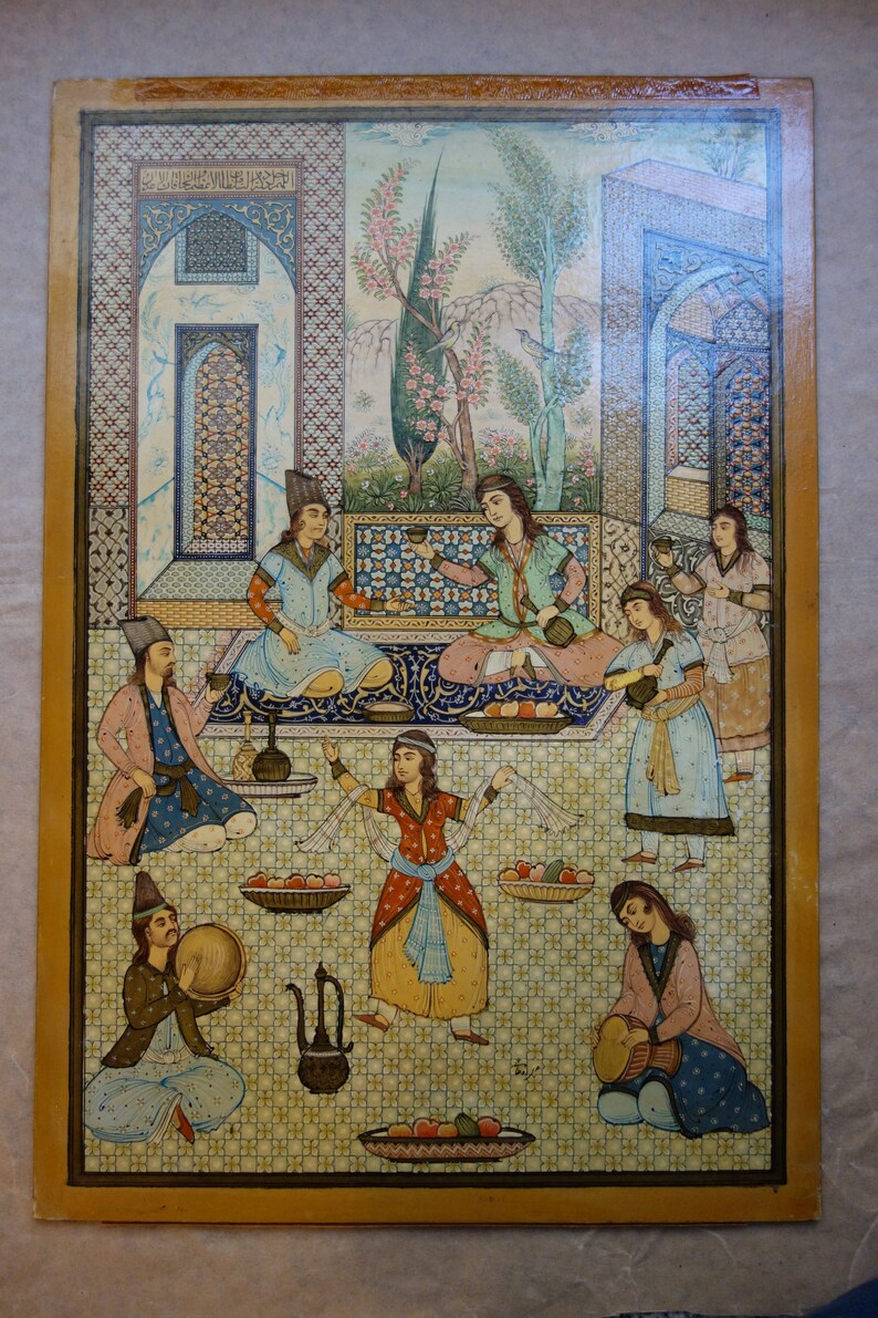 Authentic Turkish Miniature Painting From Istanbul (antique, 40-50 Yrs ...