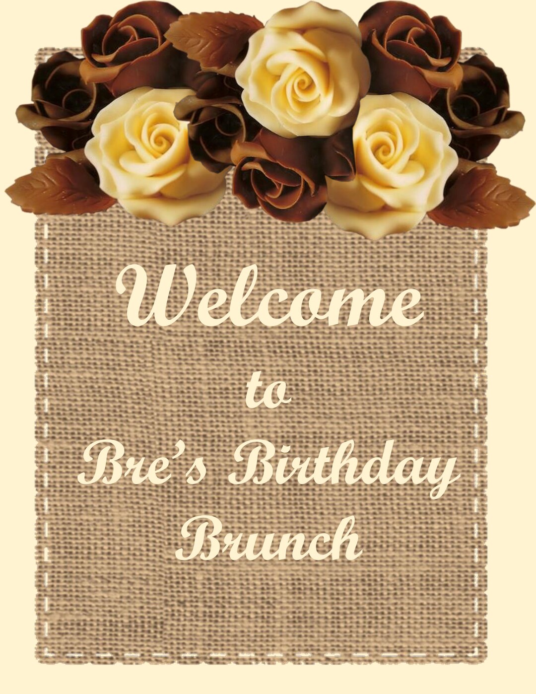 Brunch Welcome Sign, Menu, & Plate Insert - Etsy