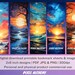 10 Sunset Printable Bookmarks Digital Download Bookmark Sheets PDF ...