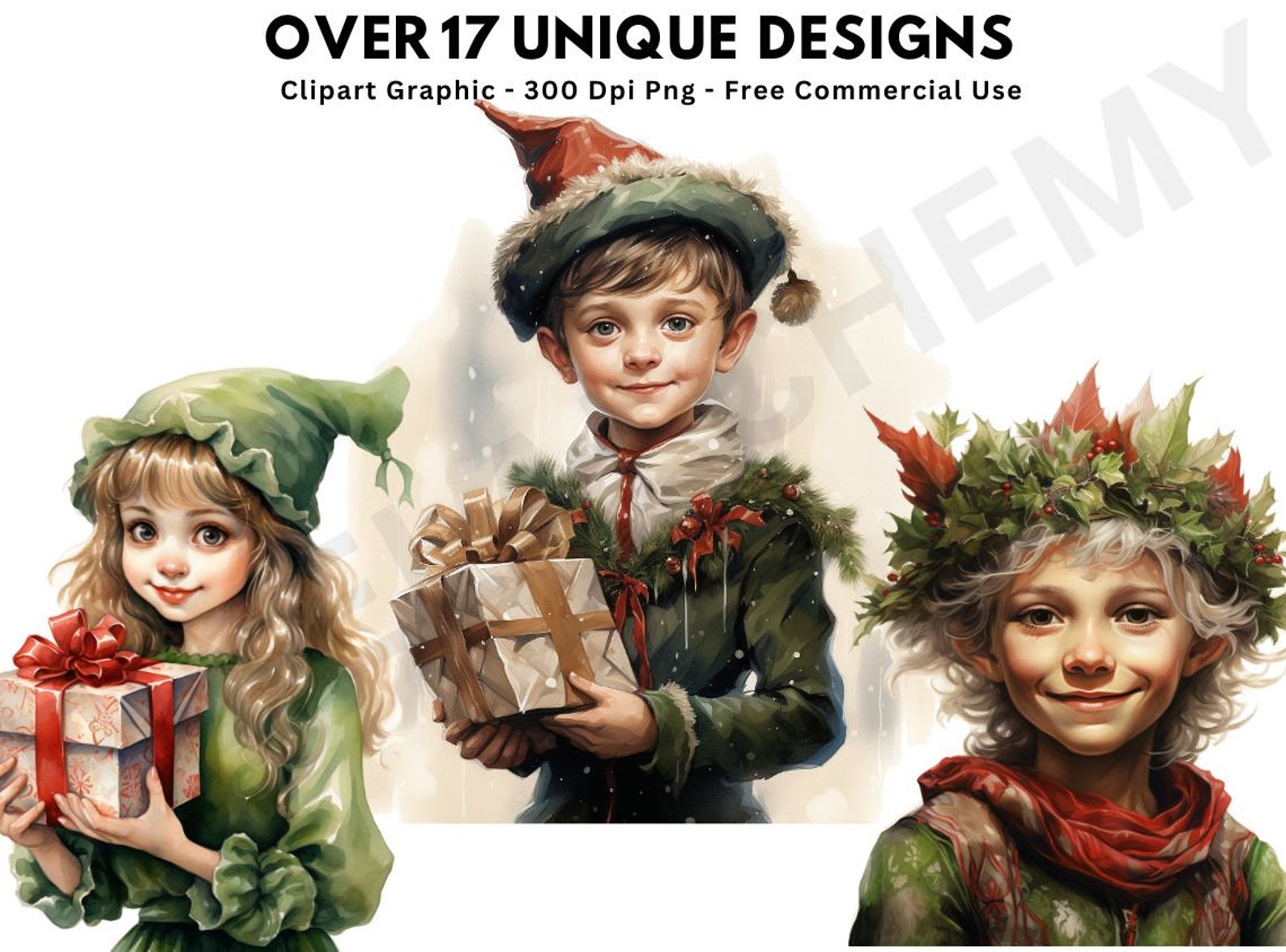 Watercolor Elf Clipart, Christmas Elf Clipart, Santa Elf Clipart, Elf ...