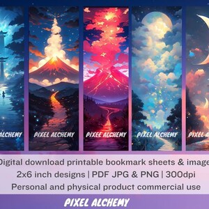 10 Fantasy Roads Printable Bookmarks | JPG Pages, PNG Image Sublimation ...