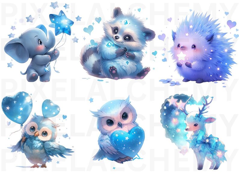 Woodland Animals Watercolor Clipart, Forest Animals Clip Art, Nursery ...