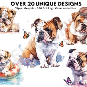 English Bulldog PNG, Watercolor Bulldog Clipart, Bulldog PNG, Dog ...