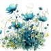 Watercolor Meadow Flowers Clipart, Wildflower Floral PNG, Png Bundle ...