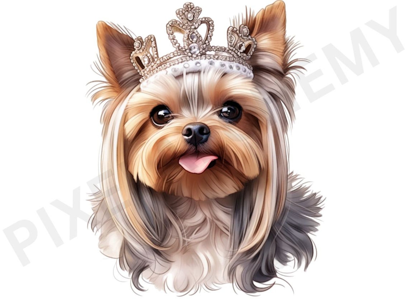 Yorkshire Terrier Watercolor Clipart Cute Yorkie PNG - Etsy