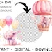 Watercolor Elephant, Baby Elephant Clipart, Baby Elephant With Balloons ...