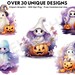 Halloween Ghost Watercolor Clipart PNG for Scrapbooking and Paper ...