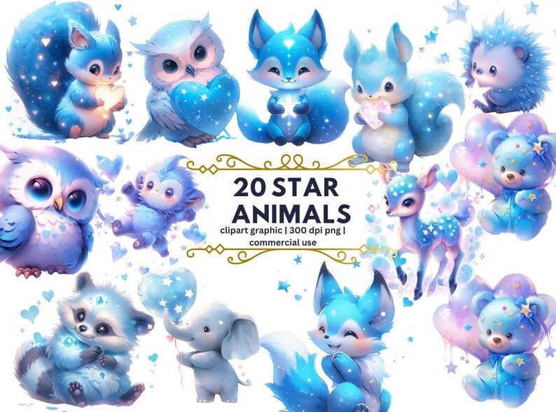 Woodland Animals Watercolor Clipart, Forest Animals Clip Art, Nursery ...