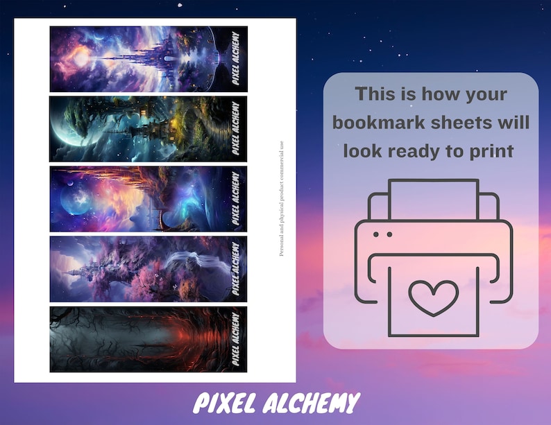 Fantasy Bookmarks Printable Bookmarks, Digital Download Bookmark Sheets ...