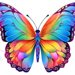 Best Colorful Butterfly Clipart Bundle, Watercolor Butterfly, Butterfly ...