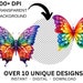 Best Rainbow Butterfly Clipart Bundle, Watercolor Butterfly, Butterfly ...