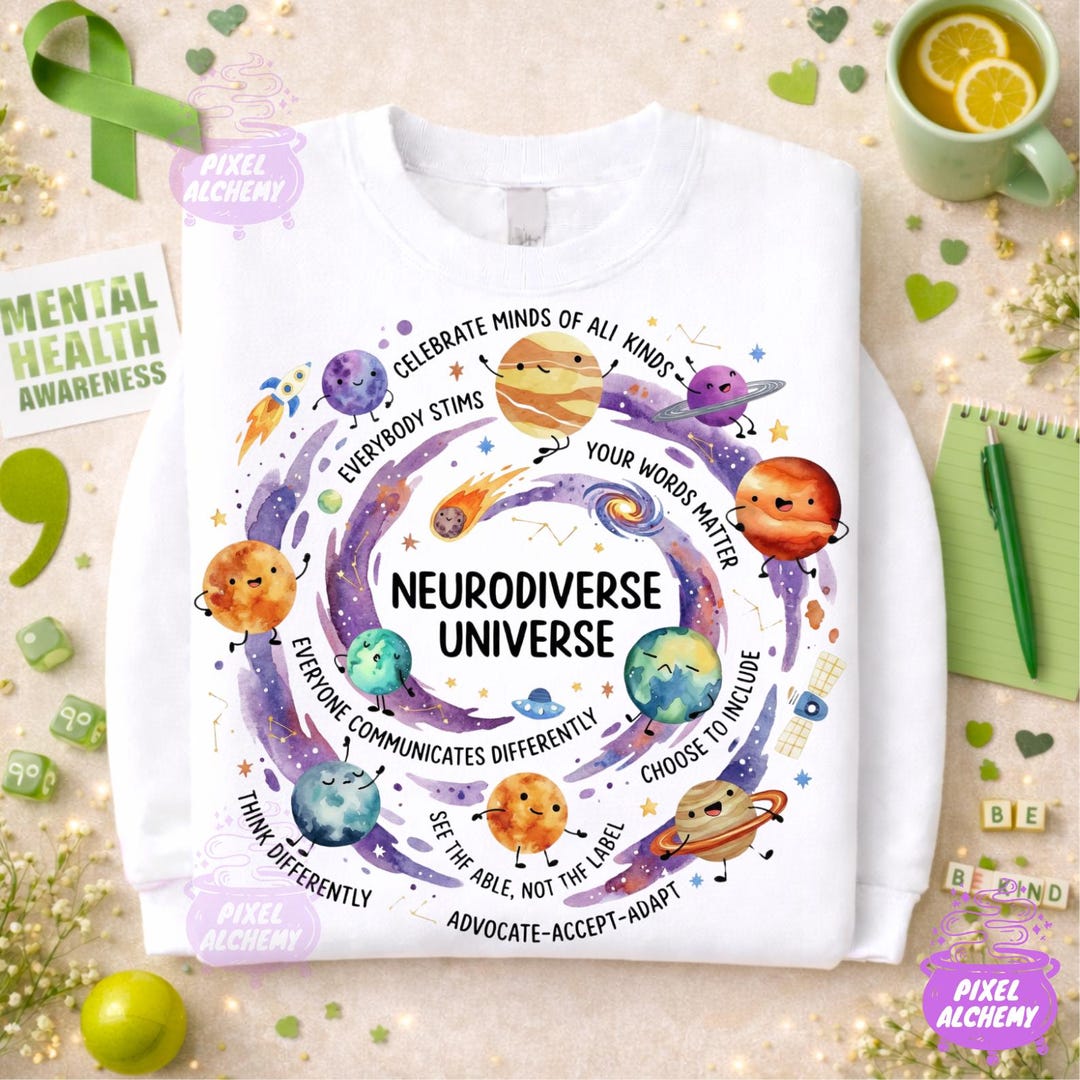 Space Neurodiversity PNG, Galaxy Autism Infinity, SPED Teacher Special ...