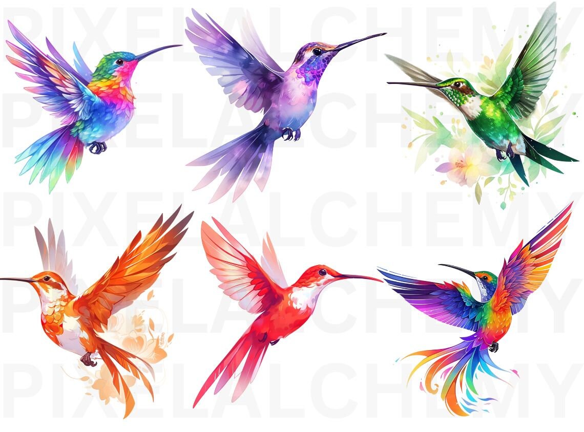 Watercolor Birds Clipart Birds Png Spring Birds Clipart - Etsy