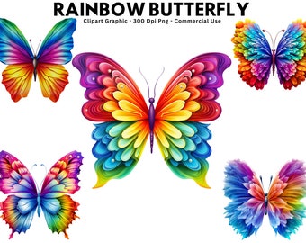 Best Colorful Butterfly Clipart Bundle, Watercolor Butterfly, Butterfly ...