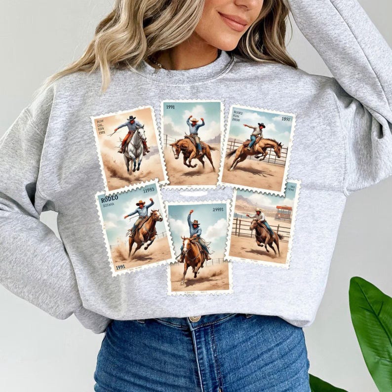 Rodeo Cowboy PNG, Western Ranch Design, Bucking Horse Stamp Art ...