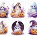 Halloween Ghost Watercolor Clipart PNG for Scrapbooking and Paper ...