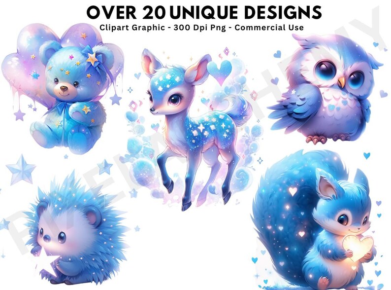 Woodland Animals Watercolor Clipart, Forest Animals Clip Art, Nursery ...