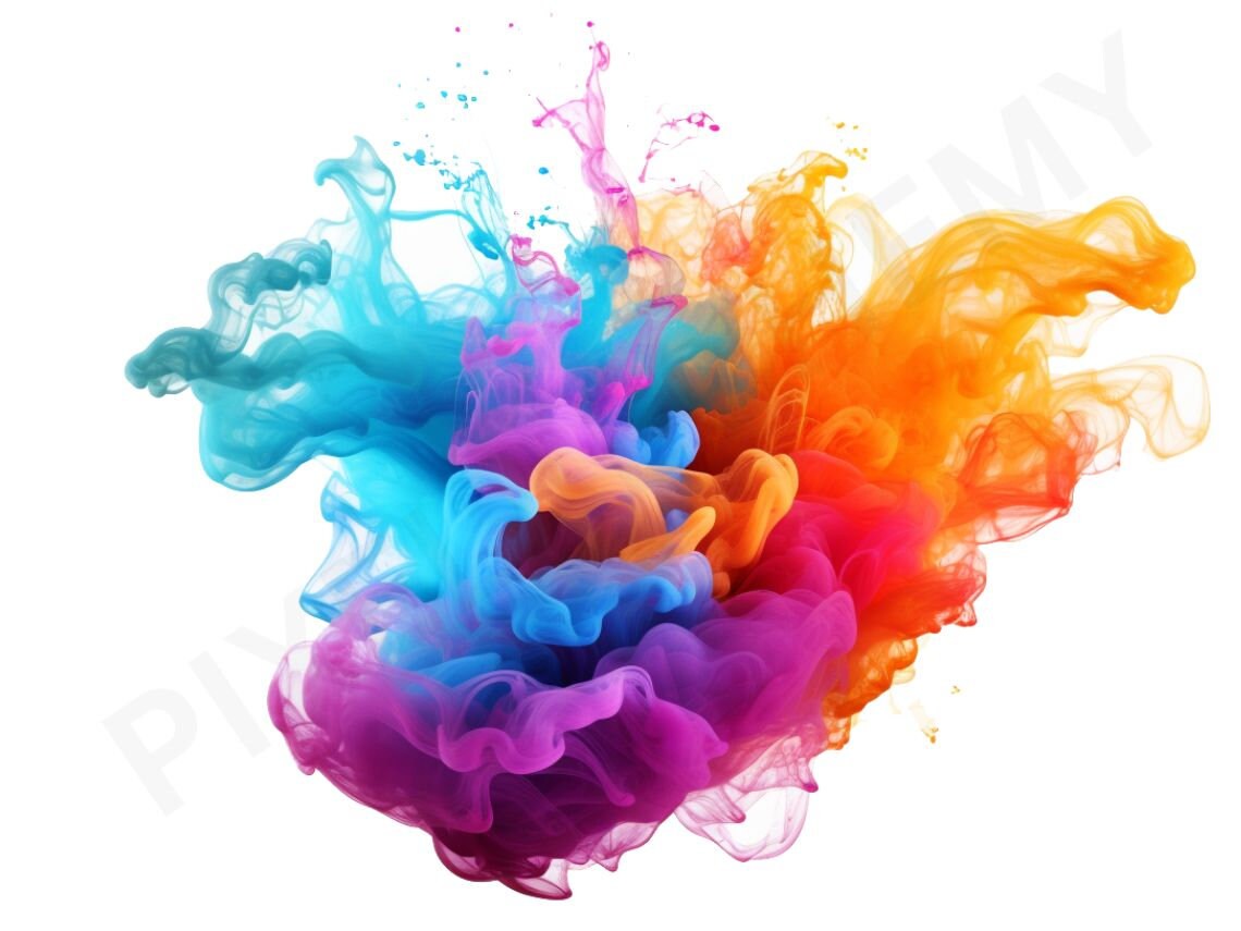 Watercolor Colored Smoke Clipart Smoke Bomb Alcohol Ink PNG - Etsy