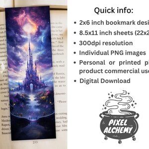 Fantasy Bookmarks Printable Bookmarks, Digital Download Bookmark Sheets ...