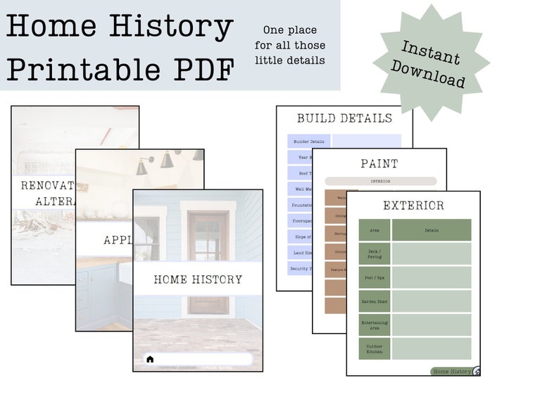 Home History Binder Printable - Etsy