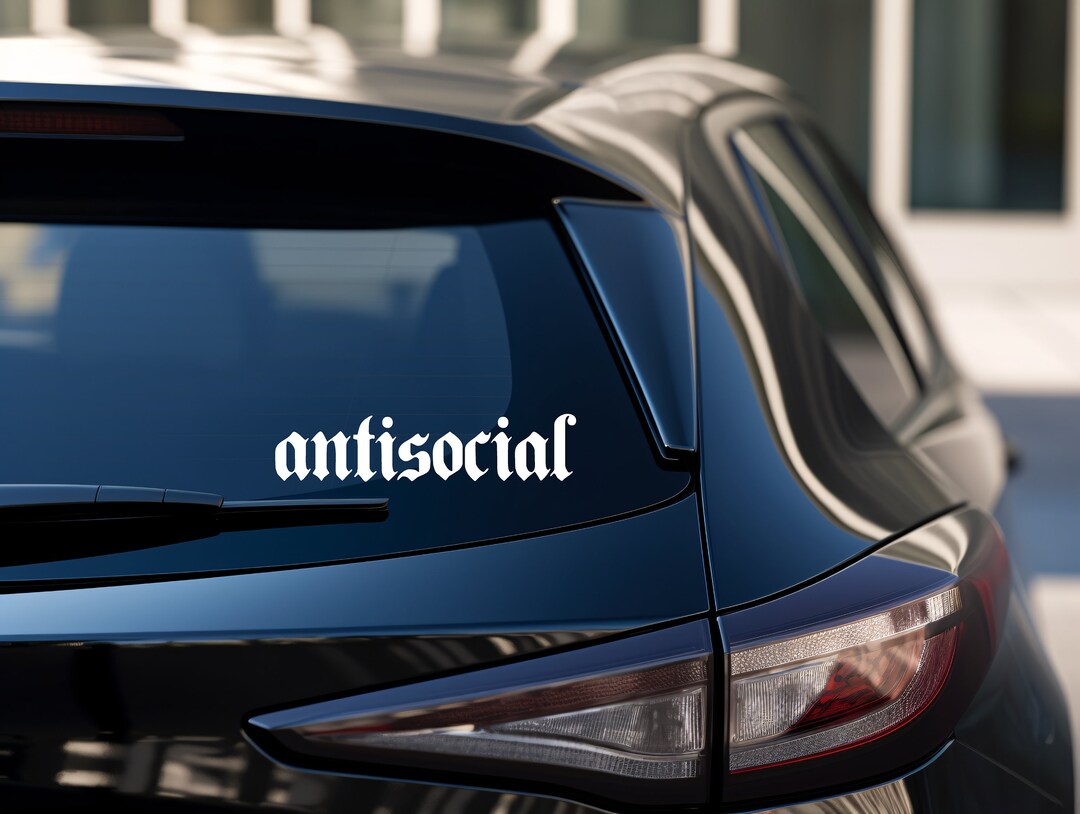 ANTISOCIAL Die Cut Decal - Etsy