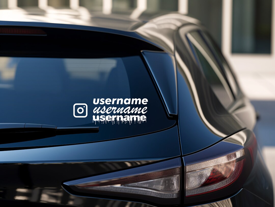 CUSTOM INSTAGRAM HANDLE Die Cut Decal - Etsy
