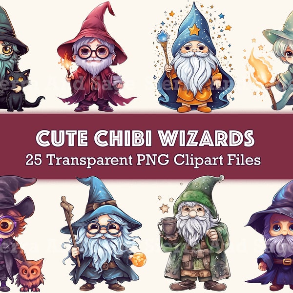 Chibi Wizard Svg - Etsy