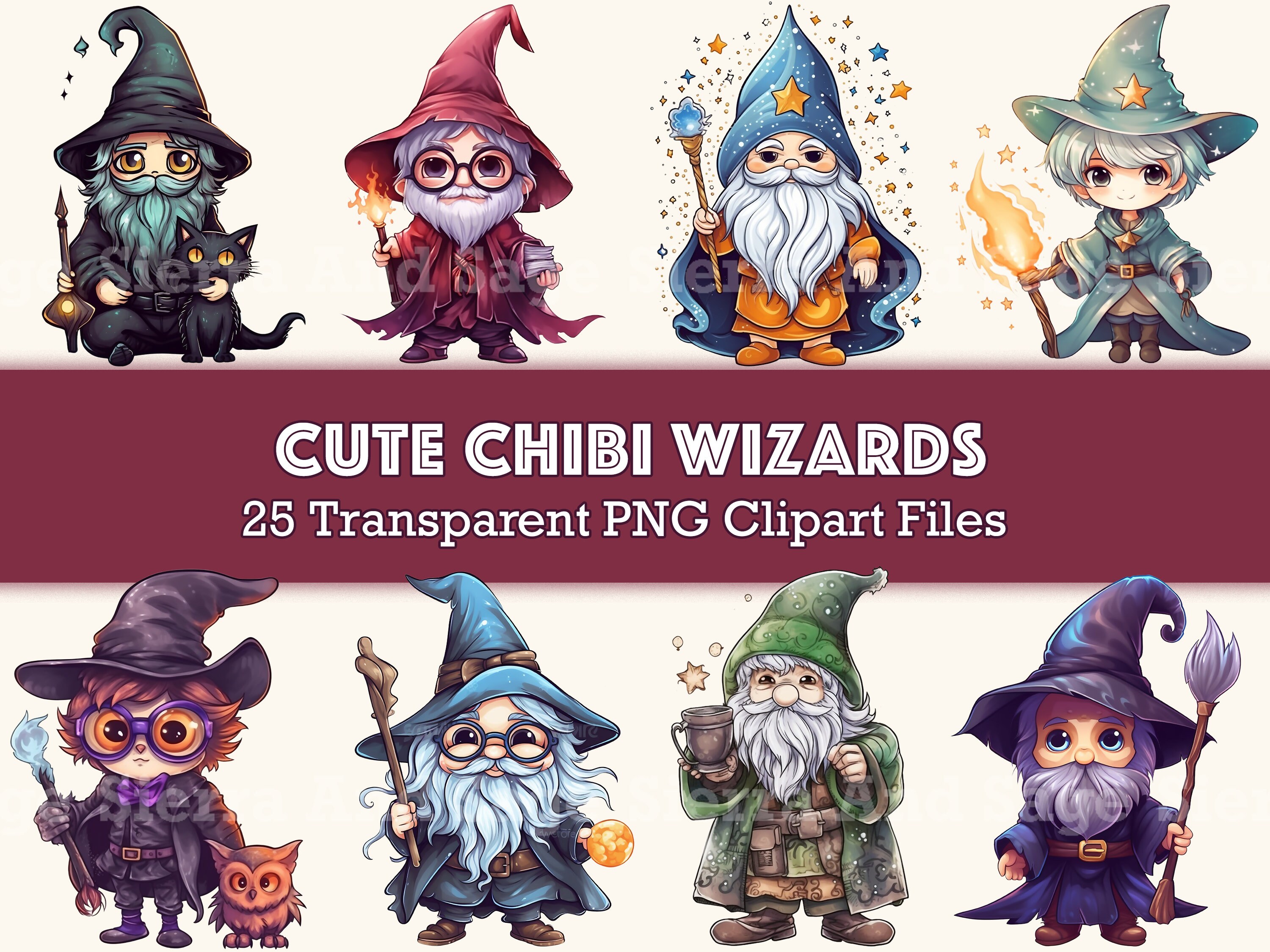 Cute Chibi Wizard PNG Witch Wizard Clipart Magic Wizard PNG - Etsy