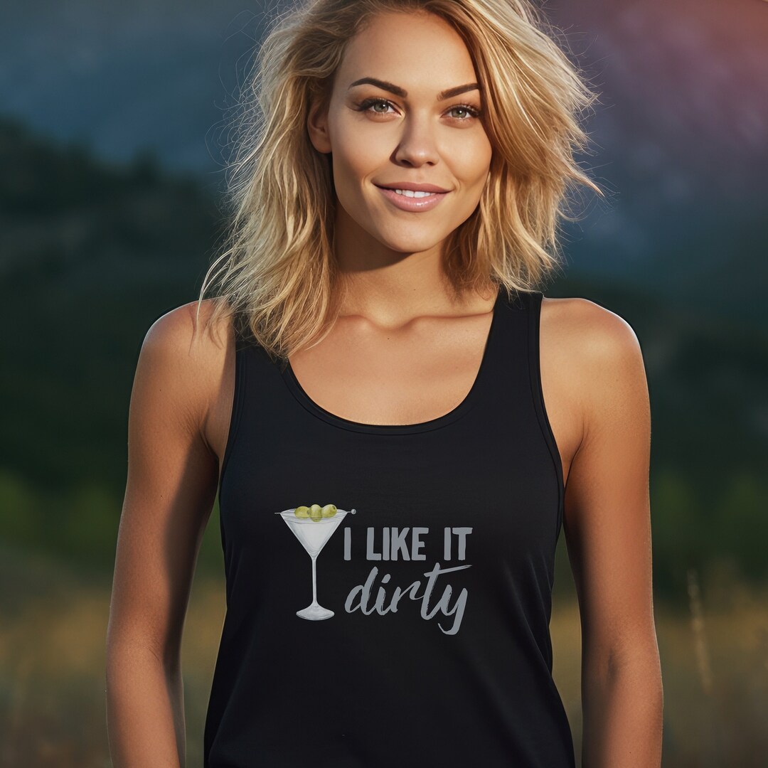 Dirty Martini Tank Top: Women's Cotton Blend Cruise Vacation Shirt - Etsy