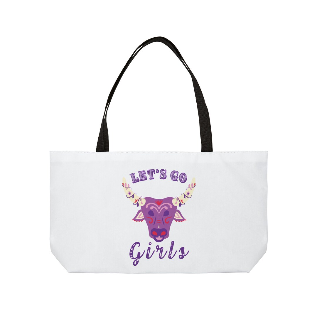 Let's Go Girls Weekender Bag Floral Western Design for Bridesmaid ...