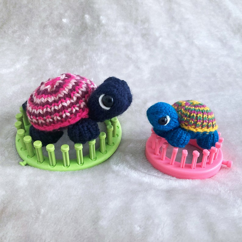 Loom Knitting PATTERN | Little Colourful Turtle - Etsy