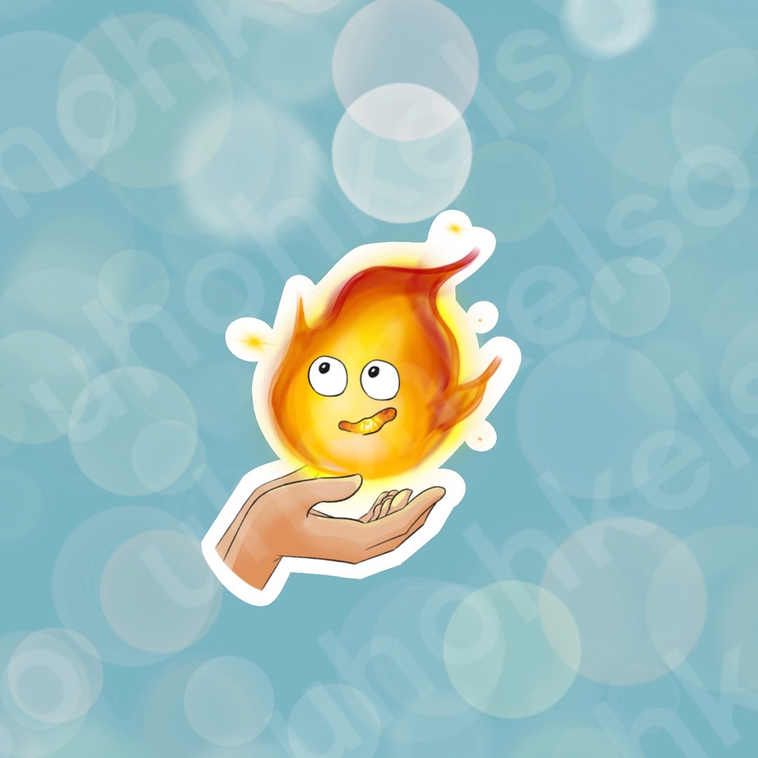 Calcifer Vinyl Sticker Howl's Moving Castle - Etsy