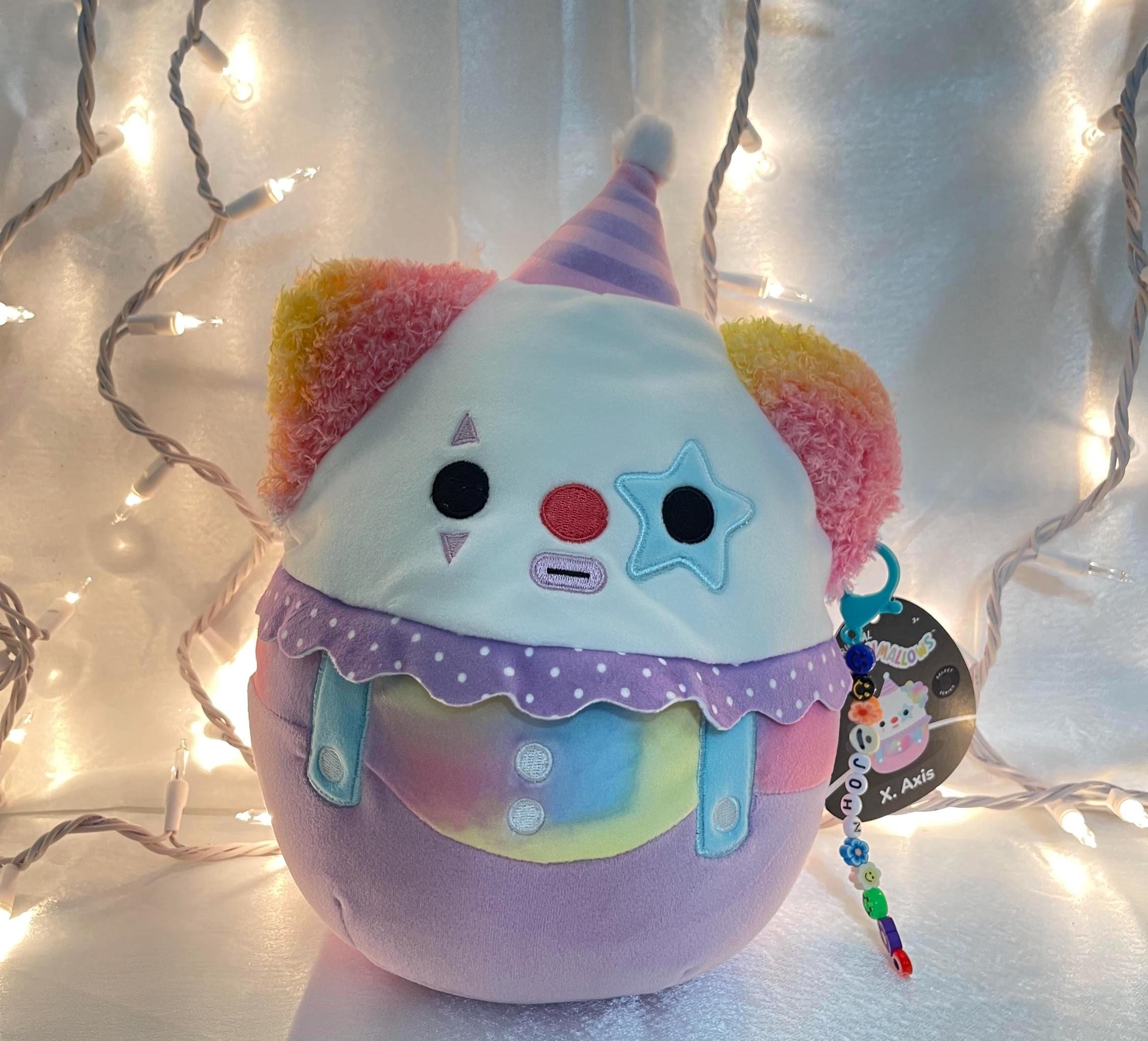 Squishmallows 8-inch Bimbi the Clown & 8" X. Axis the Pastel Clown W ...