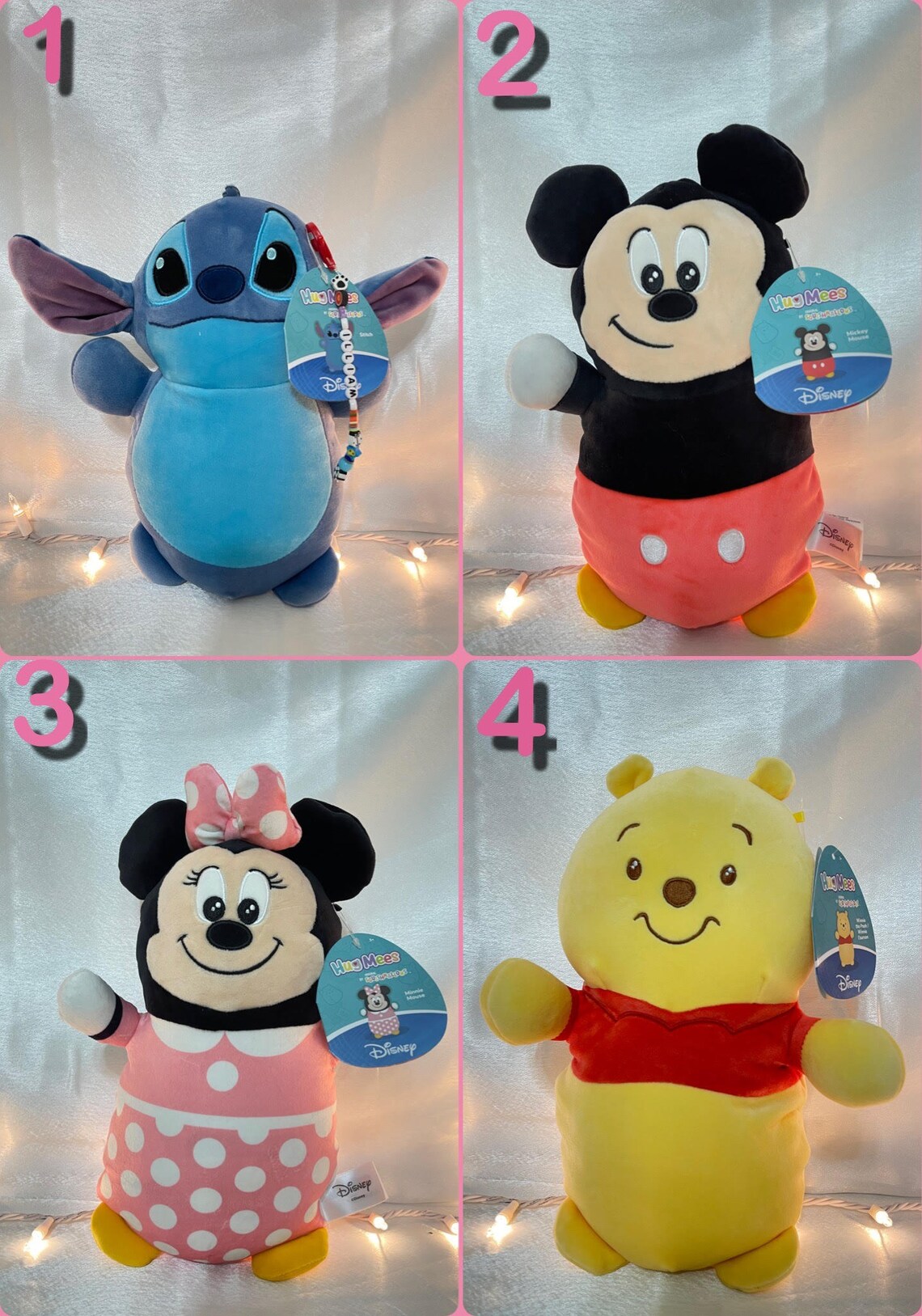 Squishmallow 10" Disney Hugmees Series W/custom Hand-made Beaded ...