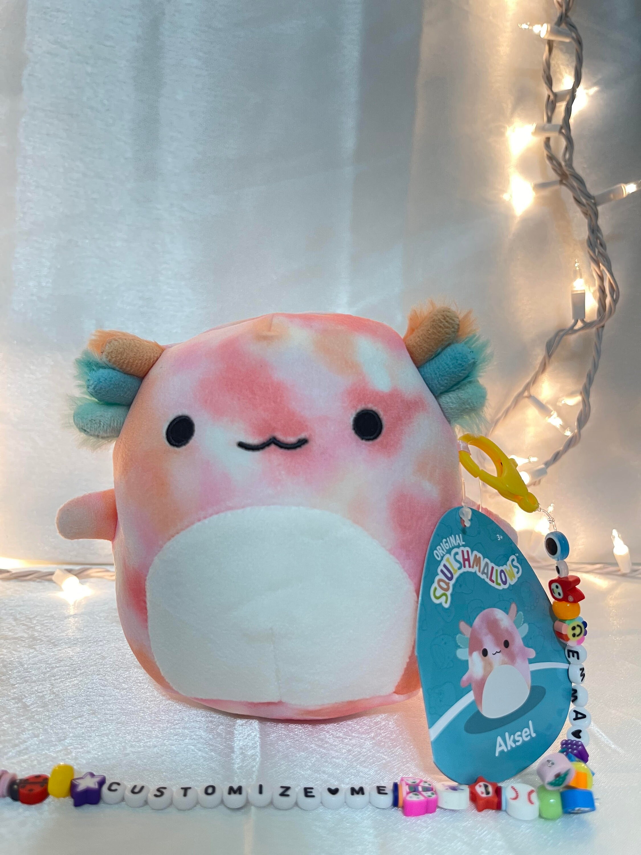 Squishmallow 5" Aksel Axolotl, Alexie Cow, Kervena, Elton Squad W ...
