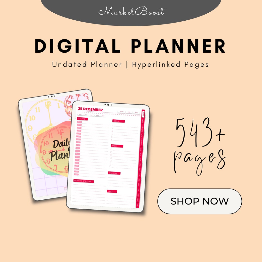 Premium Digital Planner, Functional on All Devices, With Adjustable ...