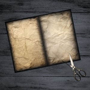 Crumpled Paper Junk Journal Pages, Vintage Scrapbook Page, Texture ...