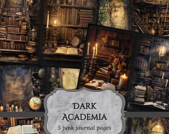 Dark Academia Folio, Junk Journal, Vintage Style, Handmade - Etsy