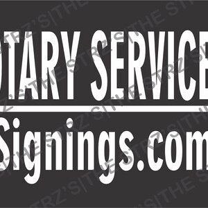 Mobile Notary Service - Notary Public Vinyl Window Decal With Built-in ...