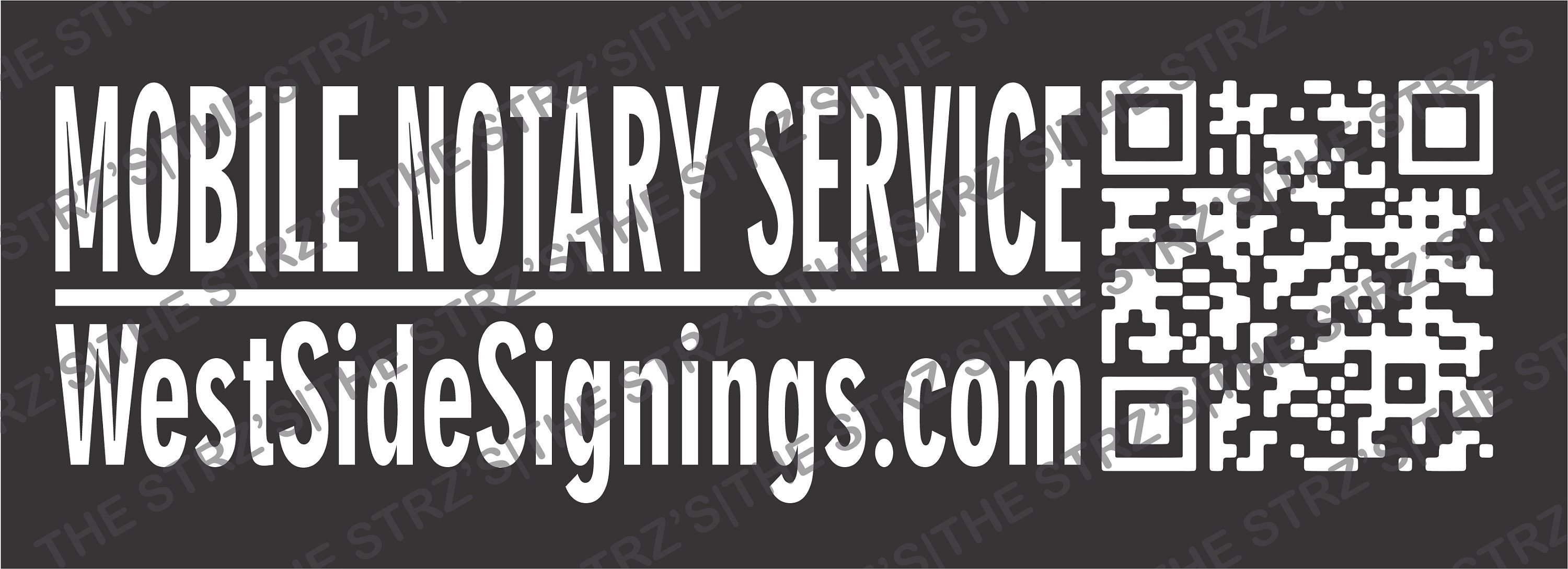 Mobile Notary Service - Notary Public Vinyl Window Decal With Built-in ...