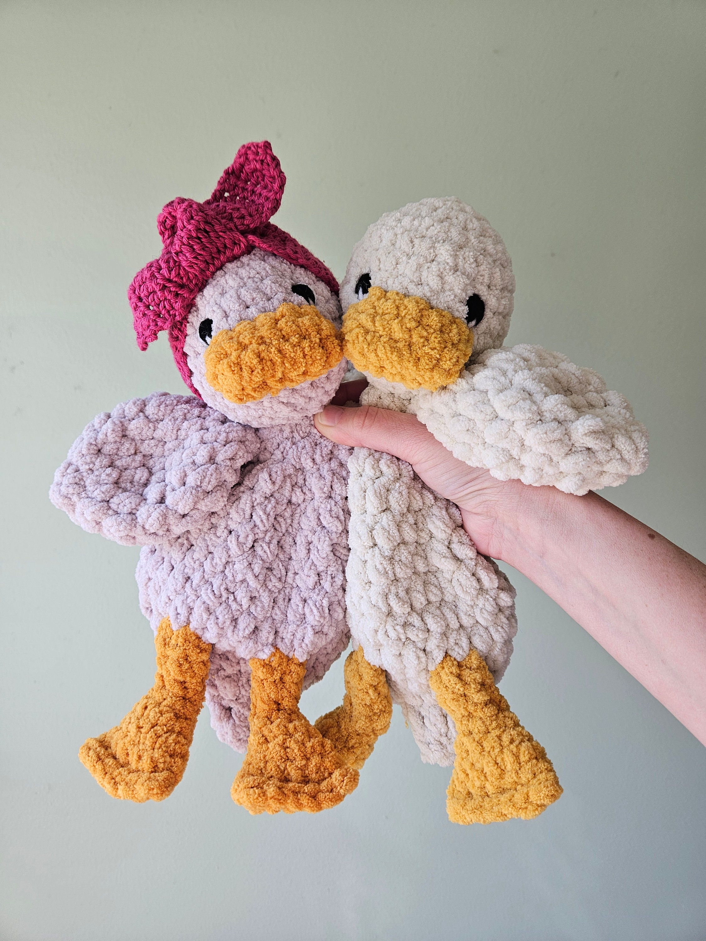 Duck Snuggler | Crochet Duck Lovey | Baby Toy | Farm Theme Nursery ...